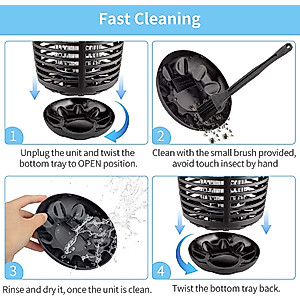 Bug Zapper Outdoor Electric, Mosquito Zapper Indoor, Fly Traps Zapper Instant Killing Grid Plug in, 100-120V, Bug Insect Mosquito Killer with 15W Bulb for Patio Garden Backyard Home