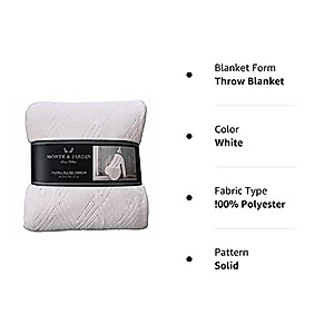 Monte & Jardin Luxury Collection Ultra Plush, Cozy, & Soft Throw, Heavy Weight for Extra Warmth 60 X 70in {White}