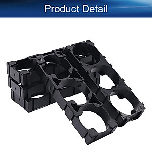 Bettomshin 50Pcs 21700 Lithium Battery Holder, Lithium Cell Spacer Triple Battery Holder Bracket Battery Pack Bracket for DIY Fixed Battery 21.7mm Hole Dia