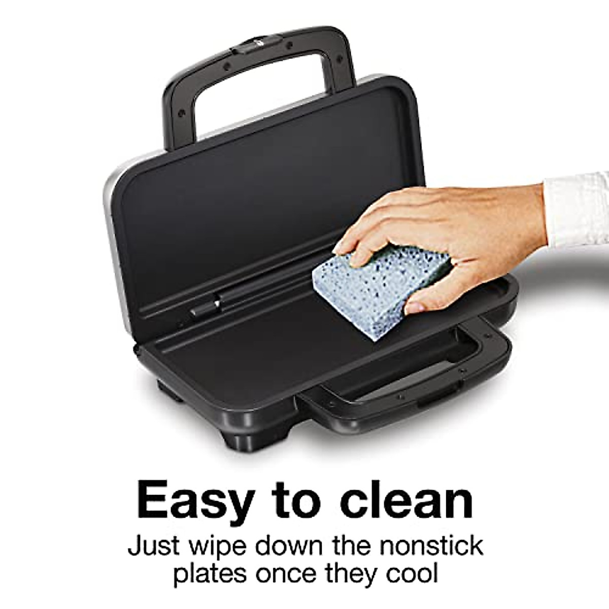 Proctor Silex Deluxe Hot Sandwich Maker, Nonstick Plates, Stainless Steel (25415)