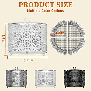 YIUKEA Rotating Utensil Caddy Holder - Higher Raised Cutlery Caddy Countertop - Metal Silverware Caddy Organizer with 4 Compartment for Kitchen Counter Party Office white