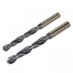 uxcell Twist Drill Bit Set 10.5mm 12.5mm, HSS (High Speed Steel) 4341 Titanium Nitride Coated Straight Round Shank Drilling Tool, for Stainless Steel Alloy Copper, 2pcs