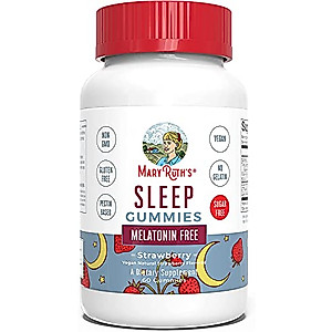MaryRuth's Sleep Gummies | Sugar Free | NO Melatonin | L Theanine, Lemon Balm, Chamomile, Vitamin B6 | Relaxation & Sleep Support for Adult | Vegan | Non-GMO | Gluten Free | 60 Count