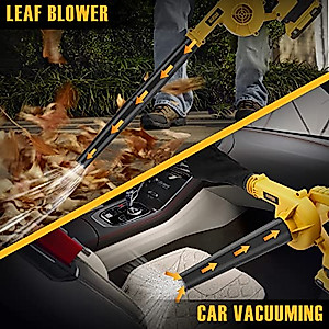 Cordless Leaf Blower for Dewalt 20V Max Battery, 2-in-1 Electric Leaf Blower & Vacuum for Yard Cleaning(Battery Not Included)