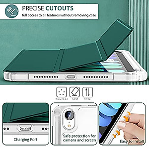 Hoidokly iPad Mini 6 Case 8.3 Inch 2021, iPad Mini 6th Generation Case Clear, Hard Back Cover Cases for 2021 iPad Mini 8.3" 6th Gen A2567 A2568 A2569 -Green