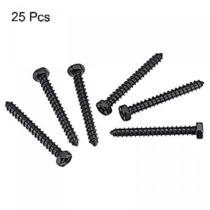 uxcell Hex Lag Screws 1/4" x 2" Carbon Steel Phillips Head Half Thread Self-Tapping Bolts for Deck Building or Joining Lumber 25pcs