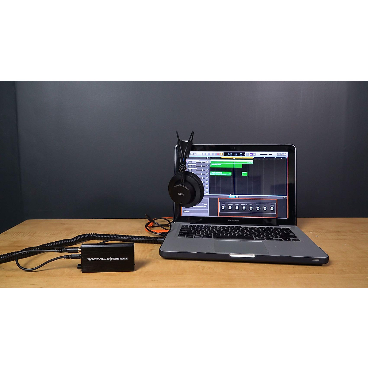 Rockville HeadRock Battery Powered Rechargeable Personal Headphone Amplifier Amp, Black