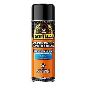 Gorilla Waterproof Patch & Seal Rubberized Sealant Spray; Black; 16oz (Bulk Pack of 6)