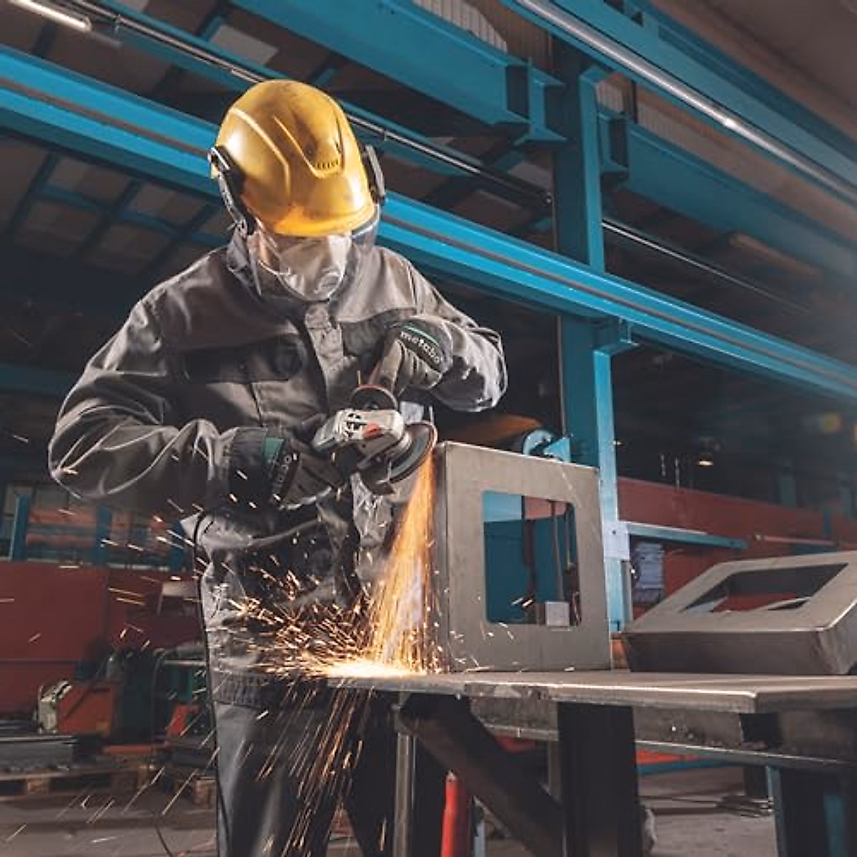 Metabo 4-1/2-5-Inch Angle Grinder | 11 Amp | 11,000 RPM | Lock-on Slide Switch | Made in Germany | W 11-125 Quick | 603623420, Green