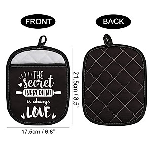 Kitchen Decor The Secret Ingredient is Always Love Oven Pads Pot Holder Baking Gift Cooking Gift (Ingredient Love)