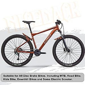 NICEDACK Mudguards Mountain Bike, 2 Pieces Mudguard Fit 20-29 Inch MTB Mudguard Front and Rear Compatible Bicycle Splash Guard (Orange)