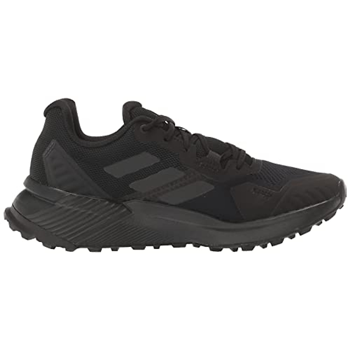 adidas mens Terrex Soulstride Trail Running Shoe, Black/Carbon/Grey, 12 US