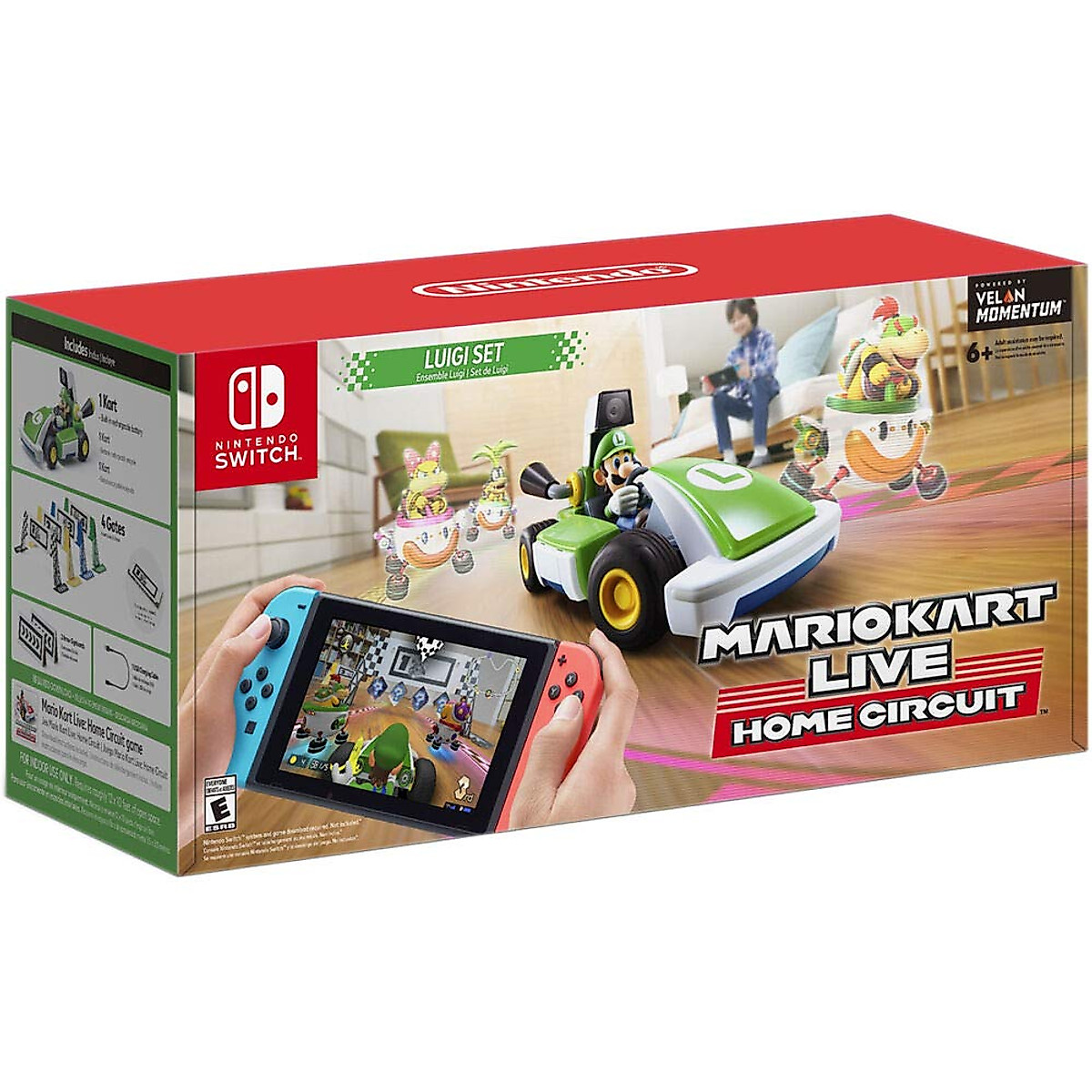 Nintendo Newest Mario Kart Live: Home Circuit - Luigi Set Edition - Holiday Family Gaming Bundle Switch, Switch Lite - Green - iPuzzle 6ft USB Extension Cable + HDMI Cable