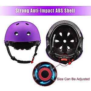 Adjustable Helmet for Ages 5-16 Kids Toddler Boys Girls Youth,Protective Gear with Elbow Knee Wrist Pads for Multi-Sports Skateboarding Bike Riding Scooter Inline skatings Longboard Roller Skate