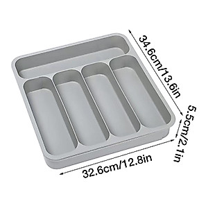 MODGAL Silverware Organizer,Silverware Drawer Organizer Flatware Organization Holder - 6 Slots Flatware Organizer Expandable, Silverware Tray for Efficient Spoon, Fork, Chopsticks Storage