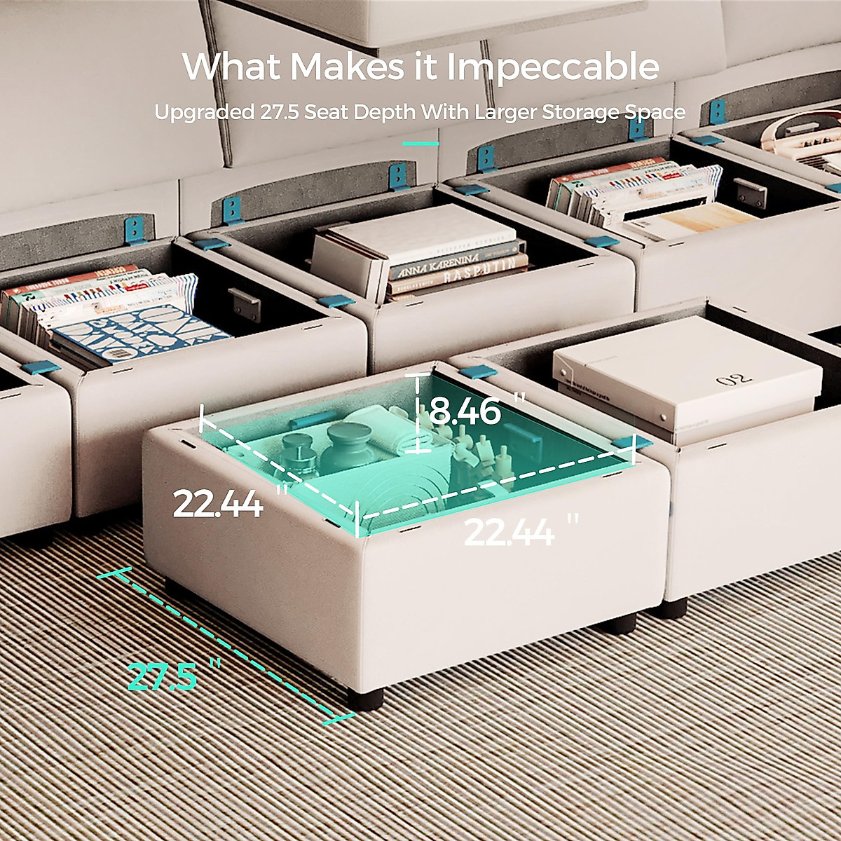 LINSY HOME Rubik III Sectional Couch