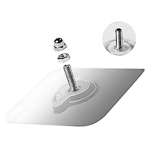 KK5 Adhesive Hanging Nails Wall Hook Hanger - 14mm 20/Pack Non-Trace No-Drilling Transparent Adhesive Ceiling Hooks | Heavy Duty Seamless Nail Free Screws for Kitchen Bathroom Storage Room