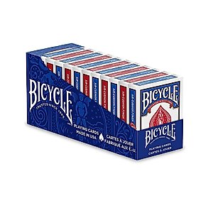 Bicycle Standard Playing Cards, Poker Size, 12 Pack