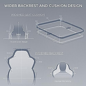 Vigosit Gaming Chair PRO- Gaming Chair with Footrest, Mesh Gaming Chair for Heavy People, Ergonomic Reclining Gamer Computer Chair for Adult, Big and Tall Office PC Chair Gaming (White Blue)