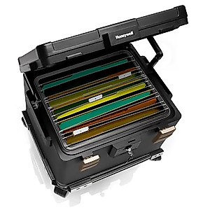 Honeywell Safes & Door Locks - Large Safe Box Chest for Home - Waterproof & Fireproof Safe with Wheels - Fits Letter, Legal & A4 Files - Strong ABS Plastic Document Safety File Box - 1.06 Cu - 1112W