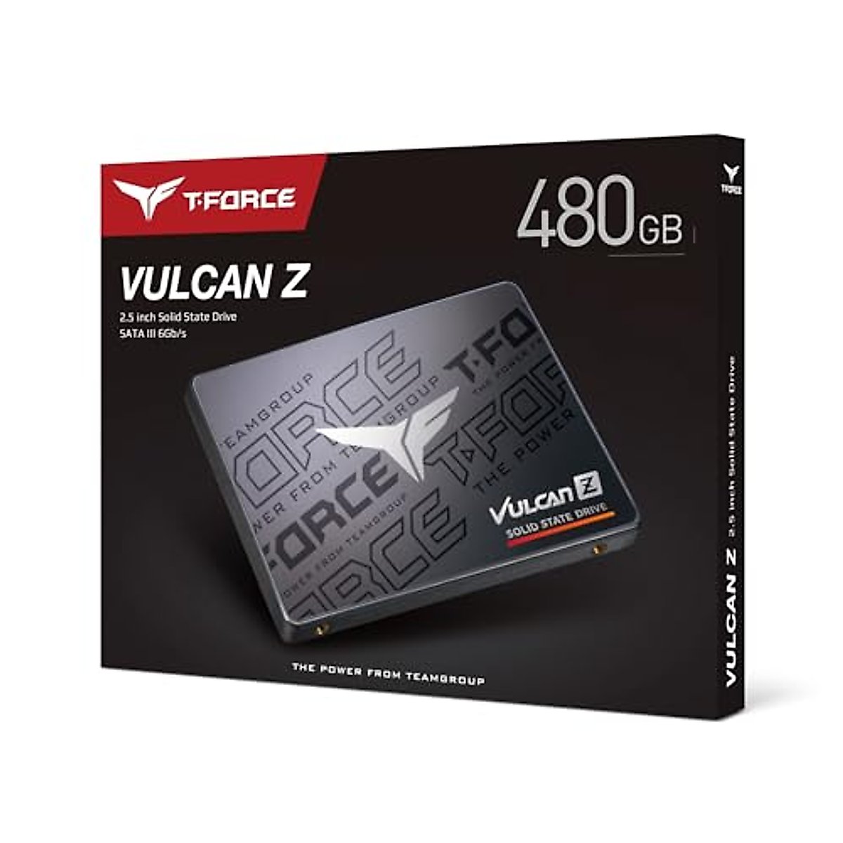TEAMGROUP T-Force Vulcan Z 480GB SLC Cache 3D NAND TLC 2.5 Inch SATA III Internal Solid State Drive SSD (R/W Speed up to 540/470 MB/s) T253TZ480G0C101