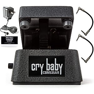 Briskdrop Dunlop CBM535AR Cry Baby Q Mini Auto-Return Wah Pedal Bundle with Dunlop ECB003 Power Supply and Patch Cables,CBM535ARbundle