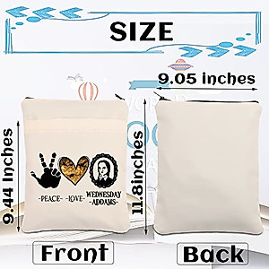 CMNIM Wednesday Book Sleeve Protector Horror Book Cover Family Movie Inspired Gift Peace Love Wednesday Merchandise for Fans (Wednesday Book Sleeve)