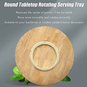 WEBUP 28in 32in 36in 40in Wood Rotating Turntable Kitchen Lazy Susan Rustic Bamboo Swivel Plate For Table, 360 Degree Swivel Solid Wood Tray-Dark Espresso (Color : A, Size : 28in/70cm)