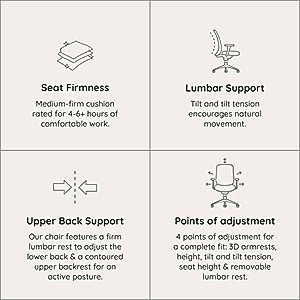 Branch Daily Chair - Sustainable and Stylish Mesh Computer Office Chair with Swivel, Lumbar Rest, and Adjustable Armrests - Comfortable Seating for Improved Posture and Productivity - Green-White