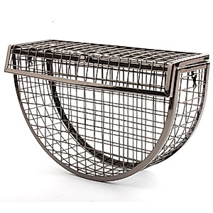 LETODE Women's Personality Features Semicircular Geometric Evening Bag Shoulder Horizontal Bag, Clutch Cage Bag (GUN 02)