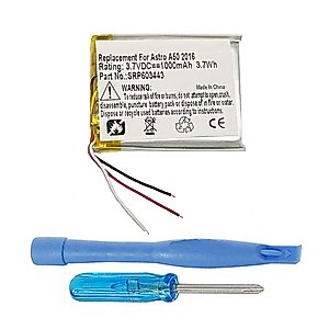 MPF Products 1000mAh SRP603443 Battery Replacement Compatible with Astro A50 Wireless Gaming Headset