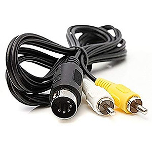 WICAREYO AV Audio Video Composite TV Cable for Genesis 1 & 6ft Audio Video AV Cable 9 Pin for Genesis 2 & 3