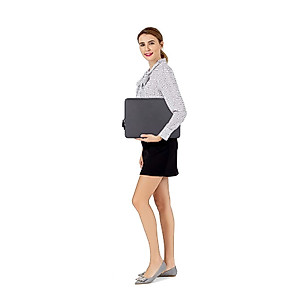 MOSISO Laptop Sleeve Bag Compatible with MacBook Air 15 inch 2024 2023 M3 M2/Pro 16 2023-2019 M3 A2991 M2 A2780 M1 A2485 A2141, 15-15.6 inch Notebook, PU Leather Padded Bag Waterproof Case, Space Gray