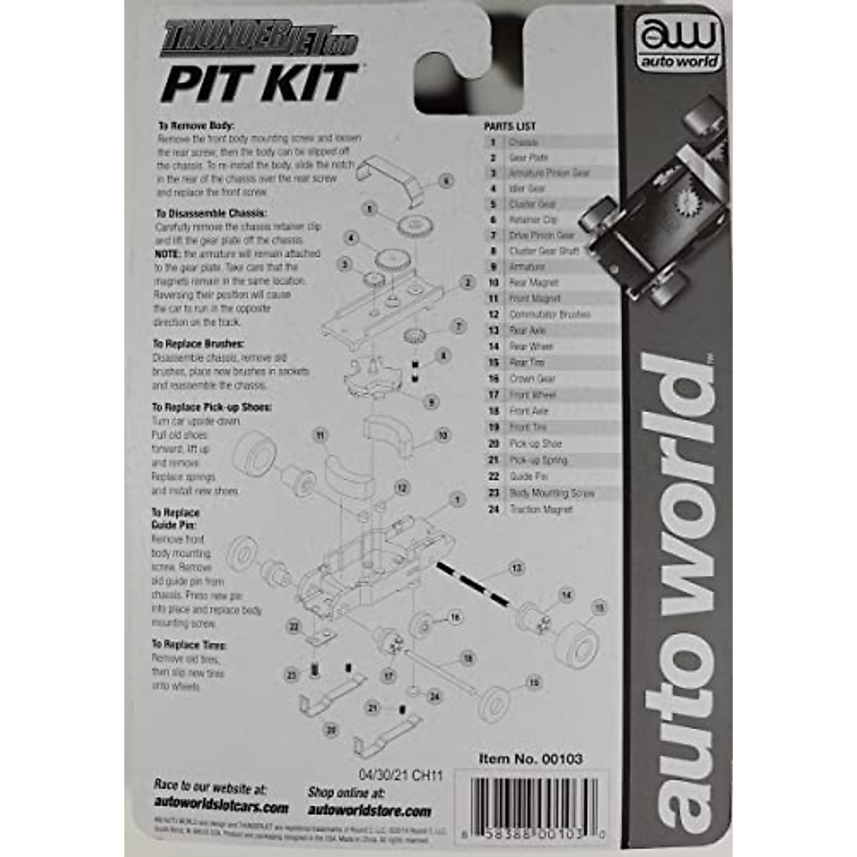 Round 2 Thunderjet 500 Pit Kit (103)