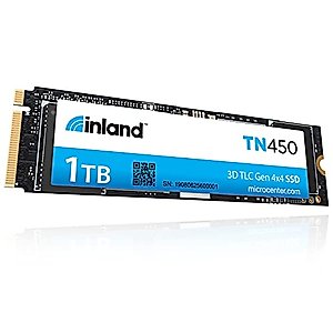 INLAND TN450 Internal Gaming PC NVMe SSD 1TB PCIe 4.0 M.2 GEN4 x 4 2280 Solid-State Drive, Up to 5,000 MB/s, 3D TLC NAND