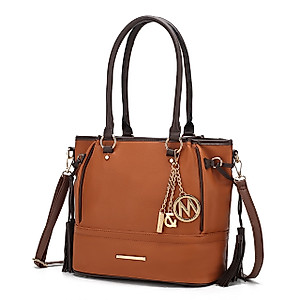 MKF Collection Tote Bag for Women - Top-Handle Vegan Leather Purse