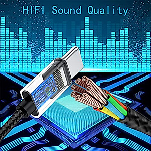 USB C Headphones for Samsung S21 S21 FE S20 Note 20 S22 Earbuds HiFi Stereo Earphones with Mic and Volume Control in-Ear Wired Earbuds Noise Cancelling Headsets for Pixel 4 3 2 OnePlus 9 Pro 8T 8 7
