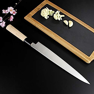 MSY BIGSUNNY Sashimi Sushi Knife 12 Inch Long Blade, Knife Slicer Razor Sharp for Fish Filleting