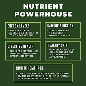 Beef Organ Supplement Grass Fed - 7 Beef Organs Complex from New Zealand - Liver, Heart, Pancreas, Kidney, Lung, Spleen, Bone Marrow - Non-GMO, No Fillers, Hormone & Antibiotic Free - Carnivore Diet