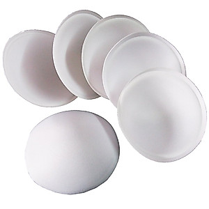 3 Pairs Round Bra Insert Breathable Sponge Bra Inserts Cup Push Up Sports Bra Pad Breast Enlargement Enhancer Shaper for Women Girls (White)