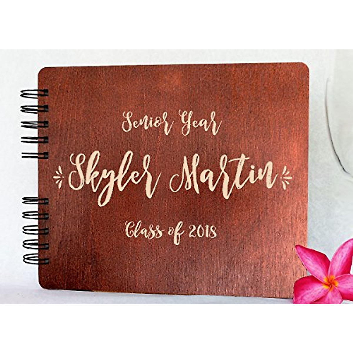 Wooden Rustic Guest Book 11" x 8.5" : Made in USA (Customize Inside Pages, Front Cover Custom Engraved)