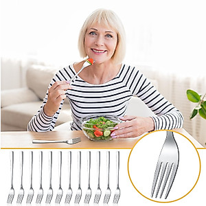 Minatee 100 Pieces Dinner Forks Bulk Set 6.9 Inches Stainless Steel Metal Forks Silverware Flatware Fork Salad Forks Table Fork Mirror Polished for Home Kitchen Restaurant Eating Silverware Utensils