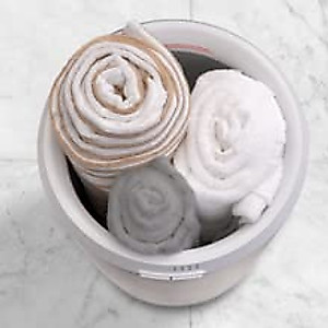 Zadro Large Hot Towel Warmer Bucket Timer Electric Towel Warmer for Bathroom Auto-Shut Off Heated Towel Warmer Spa (Large | 20L | 12" Dia. x 21" Tall, White)