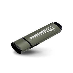 Kanguru SS3 – 128GB USB Flash Drive - Physical Write Protect Switch – SuperSpeed USB 3.0 - Portable