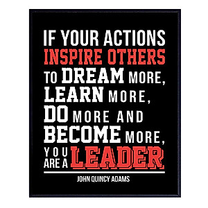 Leadership Office Wall Art Decor- Unique Motivational Gift for Boss, Manager, Team Leader, Coach, Teacher - UNFRAMED Photo 8X10 - Inspirational Quote Poster Print