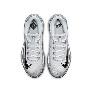 Nike Alpha Huarache Elite 4 Turf Baseball Shoes White Black Grey FD2743-100 Men’s Size 8.5