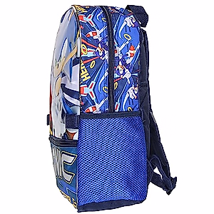 AI ACCESSORY INNOVATIONS Sonic The Hedgehog Tails And Knuckles Kids School Travel Backpack 2 Piece Set With Detachable Lunch Box