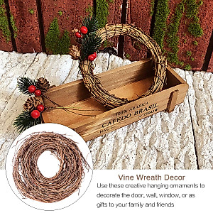 Grapevine Wreath Natural Vine Branch Decorative Wooden Twig Garland for DIY Crafts Home Wedding Holiday Party Decor
