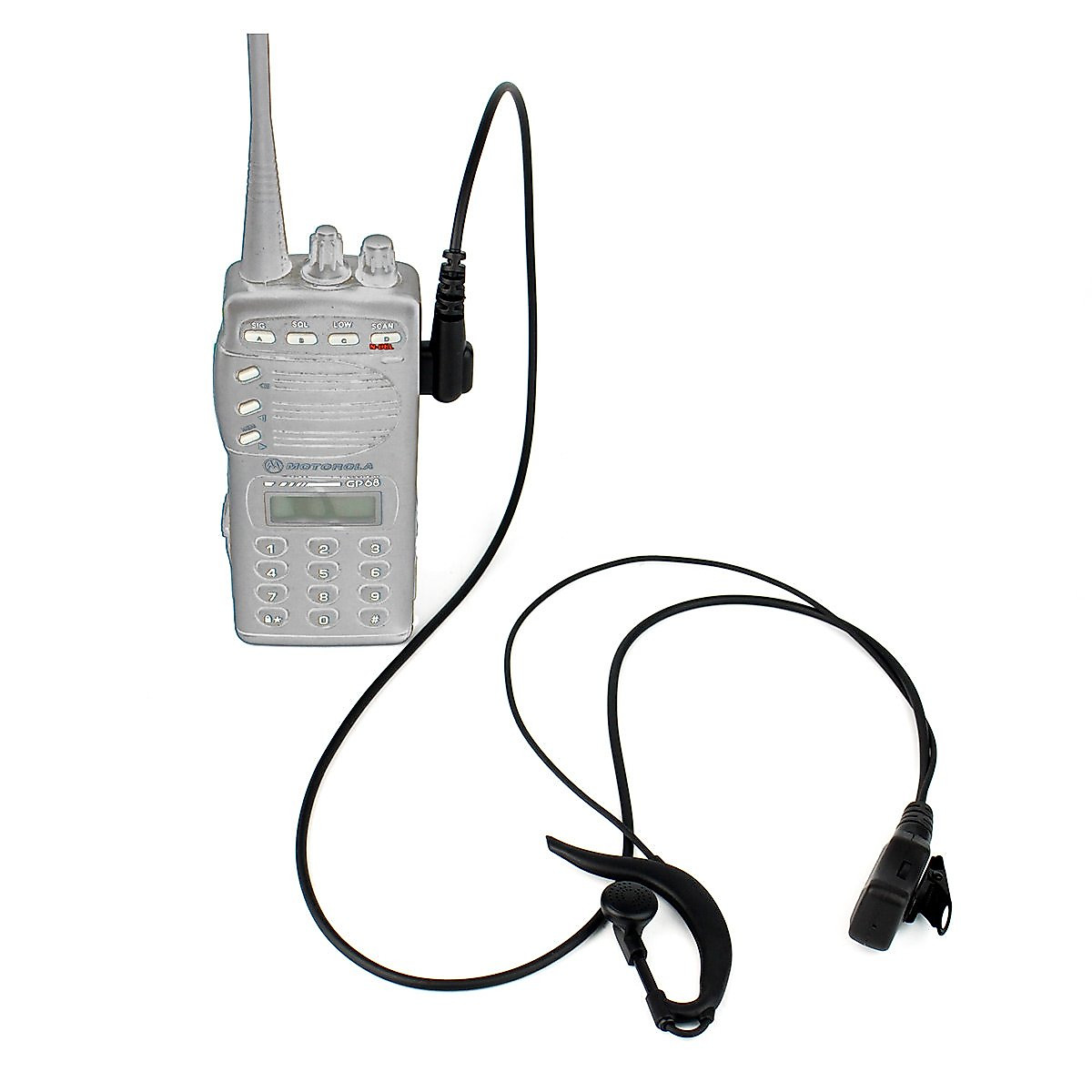 Retevis CP185 CP200D Earpiece, Compatible with Motorola CP100D GP300 GP2000 BRP40 RMU2040 RMU2080D RDU4100 RDU4160D DTR700 HYTTC610 Radios, Volume Adjustable Walkie Talkie Earpiece with Mic(10 Pack)