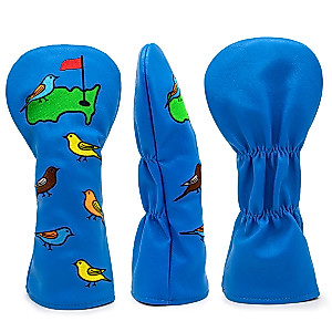Barudan Golf Driver Head Cover 460cc, Blue Birdie Golf Driver Headcover for Men Golfer, Synthetic Leather Golf Club Protective Case